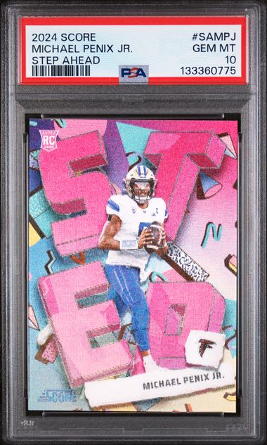 Panini - Score - Michael Pennix Jr. Step Ahead Lenticular #SAMPJ - 202 ...