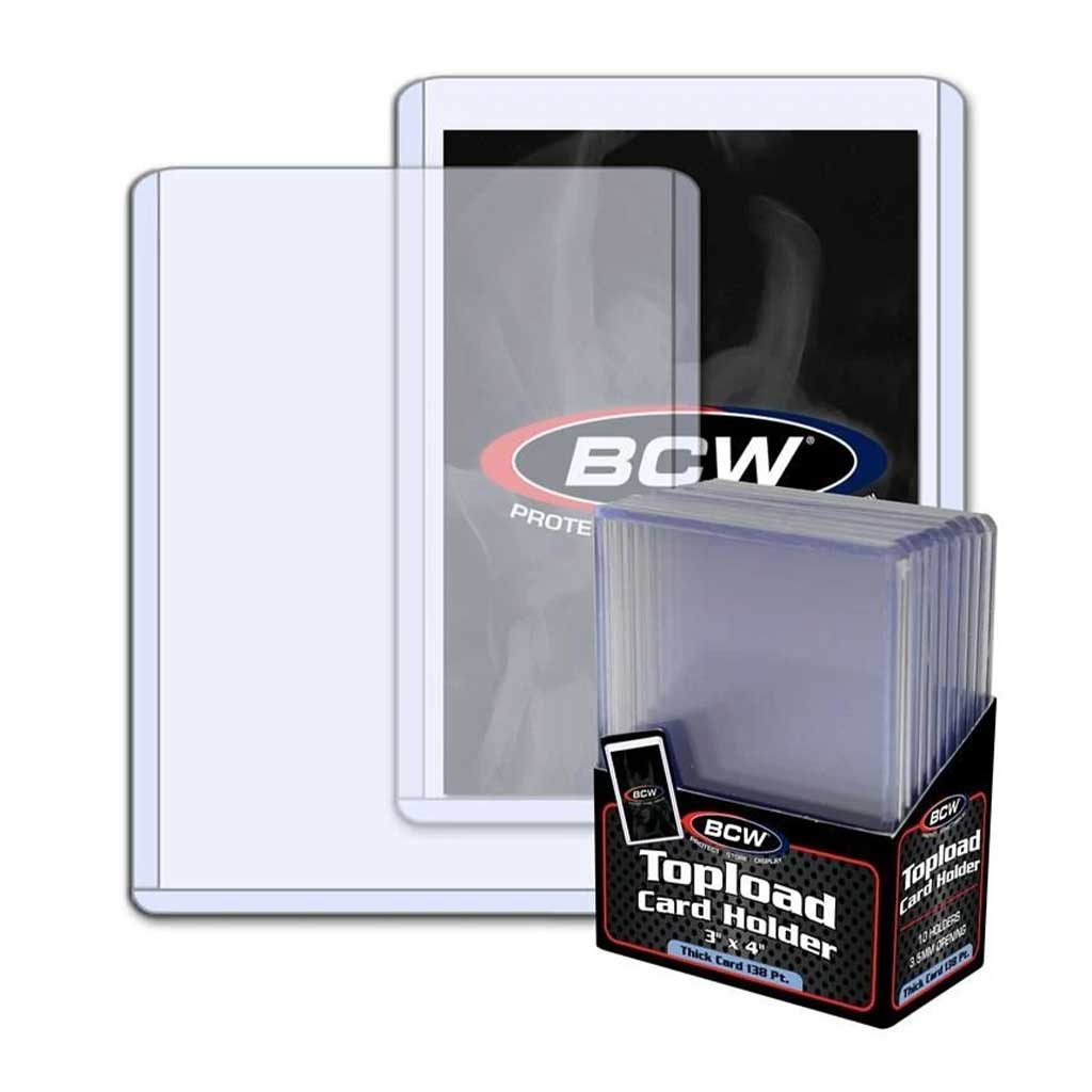 BCW - Topload Card Holders - 3x4 - Thick Card 138 Pt. (10ct) – CARDPOPUSA