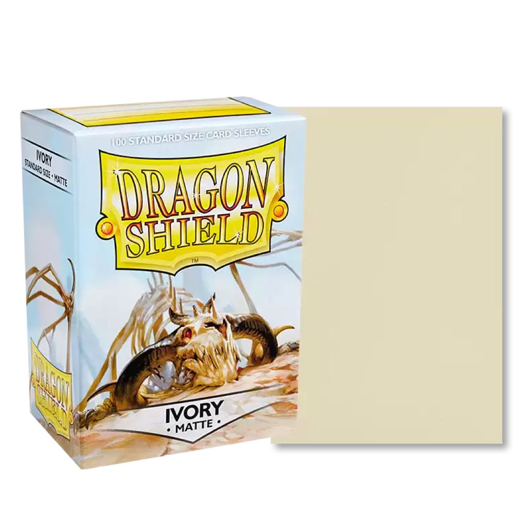 Dragon Shield - 100ct Standard Card Sleeves - Ivory Matte – CARDPOPUSA