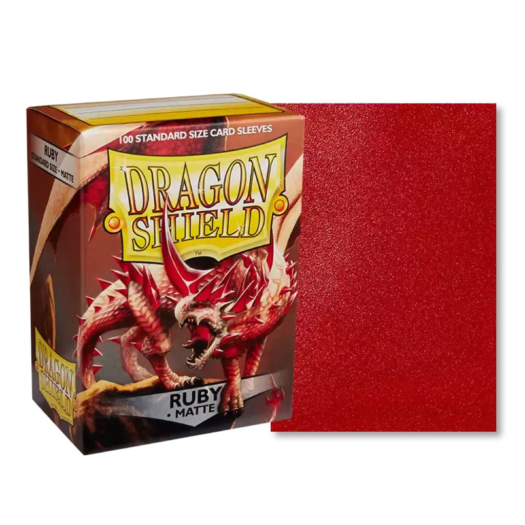 Dragon Shield - 100ct Standard Card Sleeves - Ruby Matte – CARDPOPUSA
